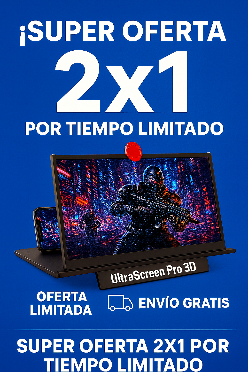 Oferta 2X1 Amplificador UltraScreen Pro 3D – Net Market